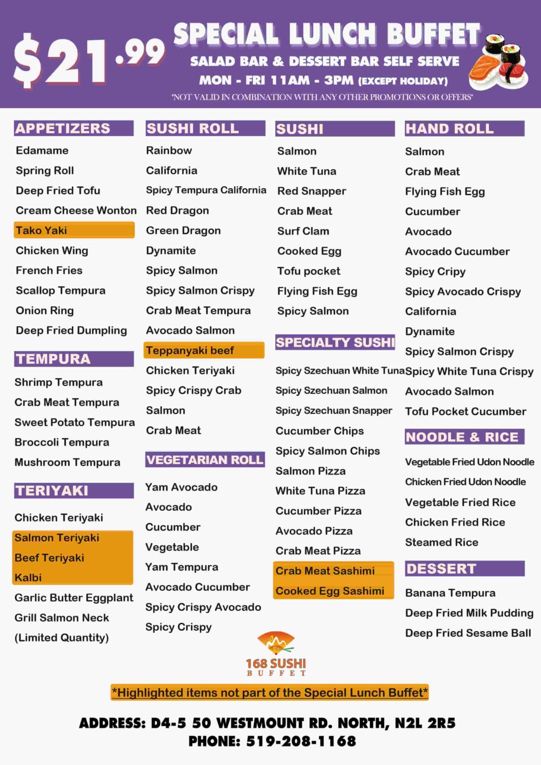 168 Sushi Buffet – 168 Sushi Buffet